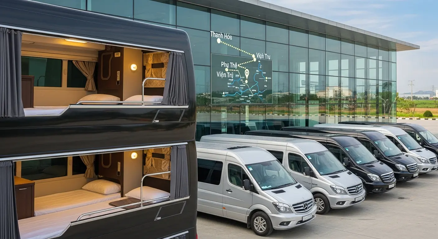 Top 10 nhà xe Thanh Hóa Phú Thọ Việt Trì limousine giường nằm
